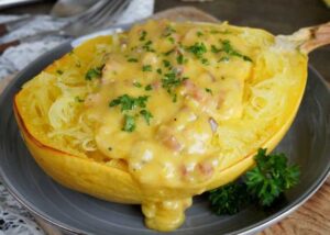 Courge Spaghetti à la Carbonara WW - Plat et Recette