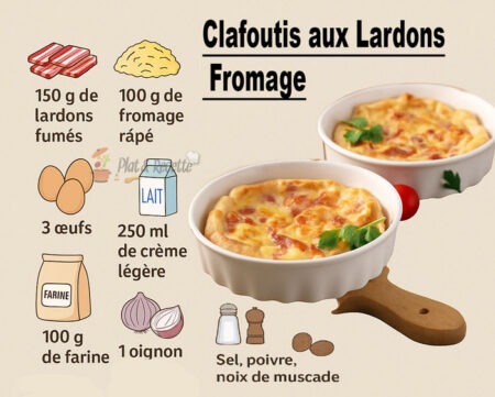 Clafoutis aux Lardons et Fromage - Plat et Recette